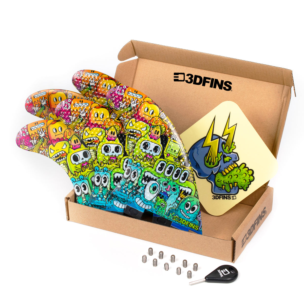 3DFins GOHARD Medium 5 Fin - Monsters (FCS1/Futures) — Ocean Merchants